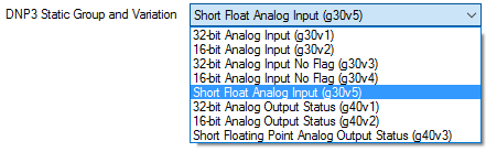SCADAPack x70 Driver Guide - Specify the DNP3 Static Group and Variation (Points and ...